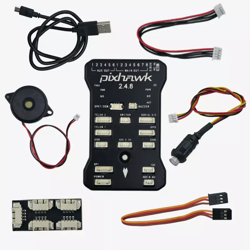 Pixhawk 2.4.8 PX4 32‑Bit Flight Controller with Safety Switch & Buzzer ...